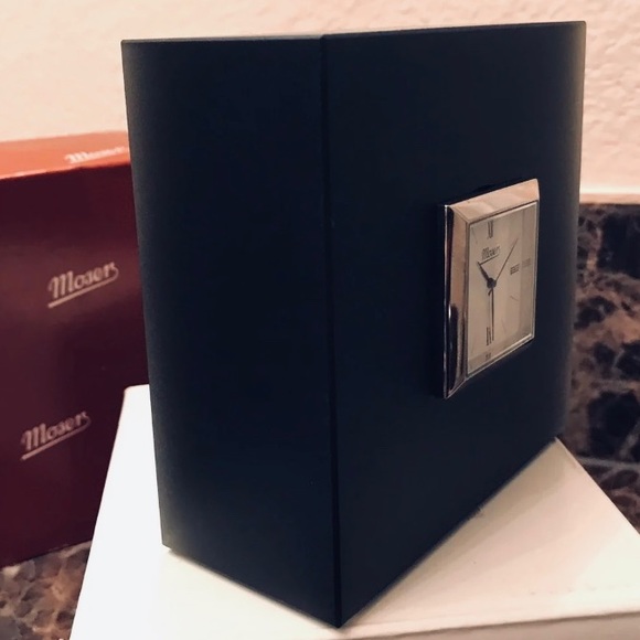 Moser | Accents | Moser Black Matte Square Clock | Poshmark